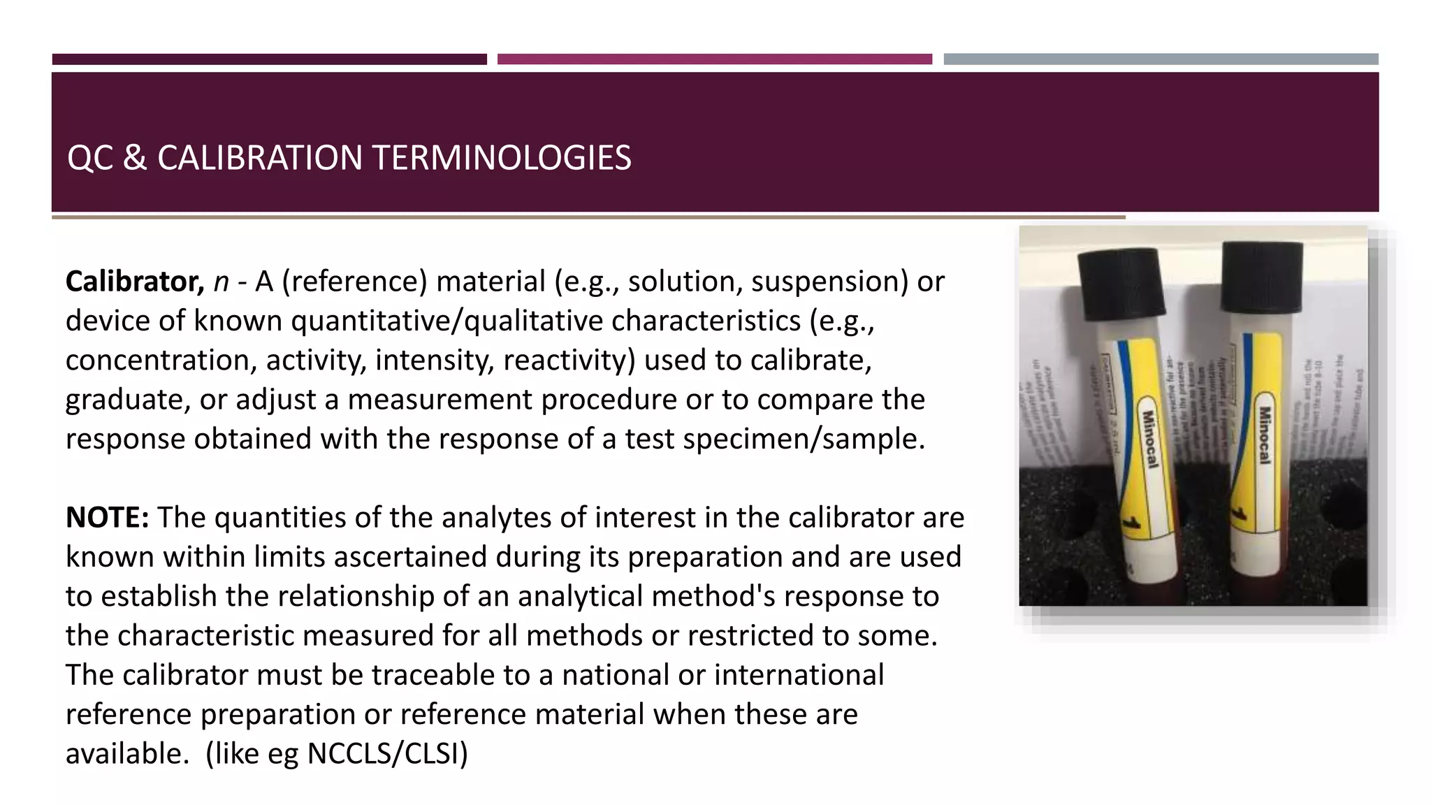 Calibration and Quality controls of automated hematology analyzer | PPTX