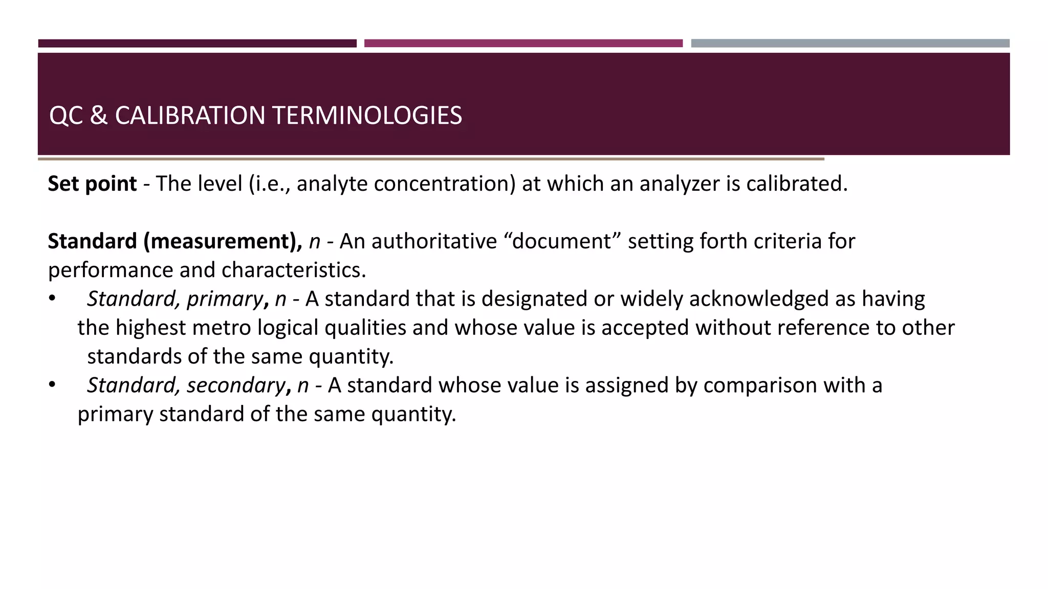 Calibration and Quality controls of automated hematology analyzer | PPTX