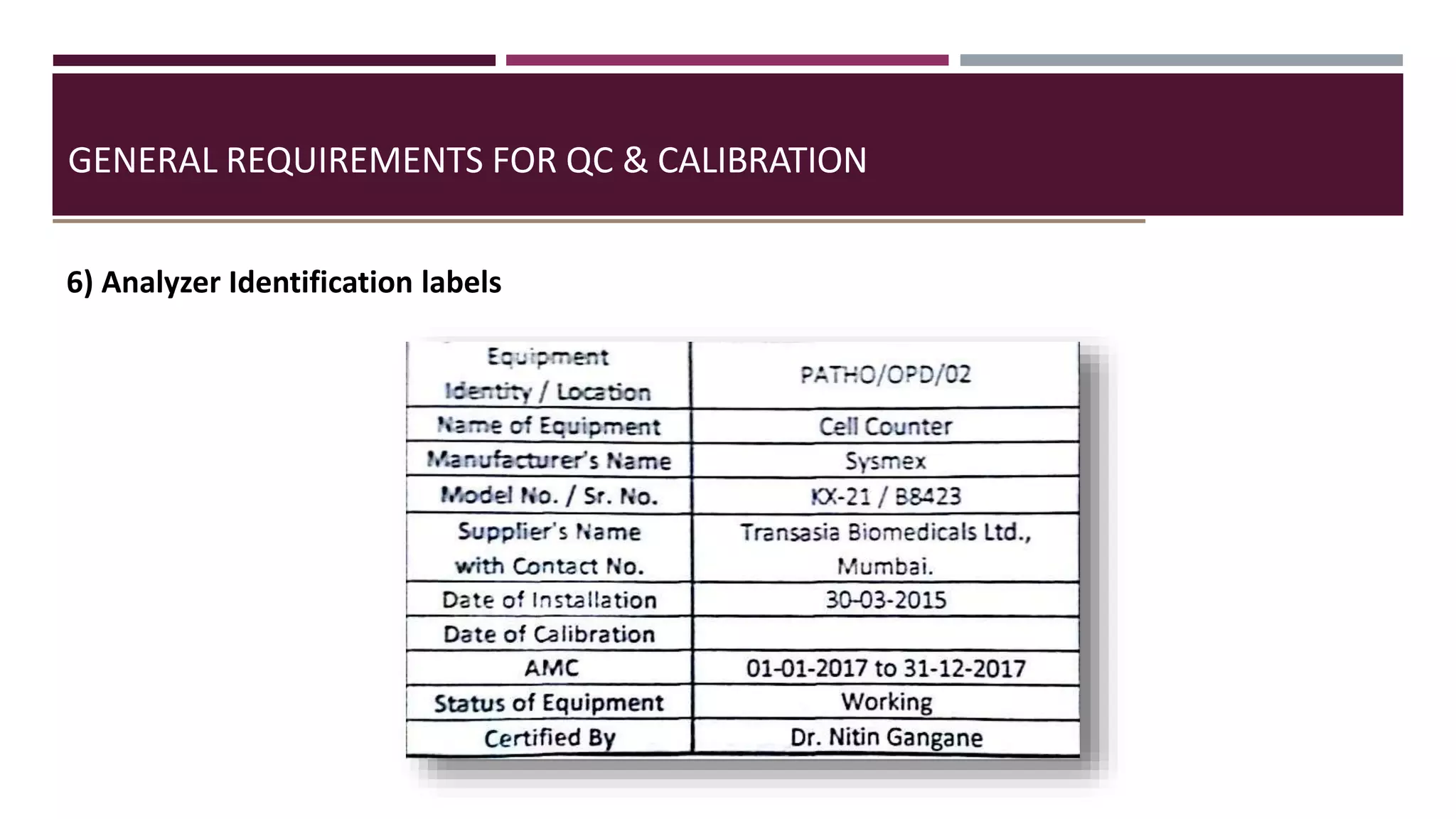 Calibration and Quality controls of automated hematology analyzer | PPTX | Blood Disorders ...