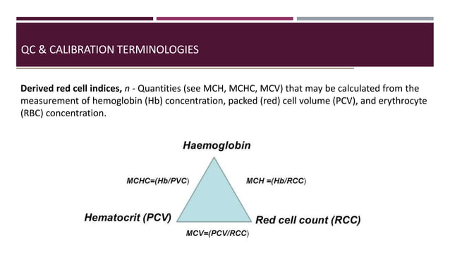 Calibration and Quality controls of automated hematology analyzer ...