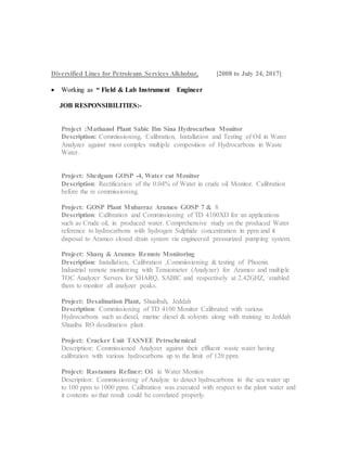 Calibration engineer vibration instruments | PDF