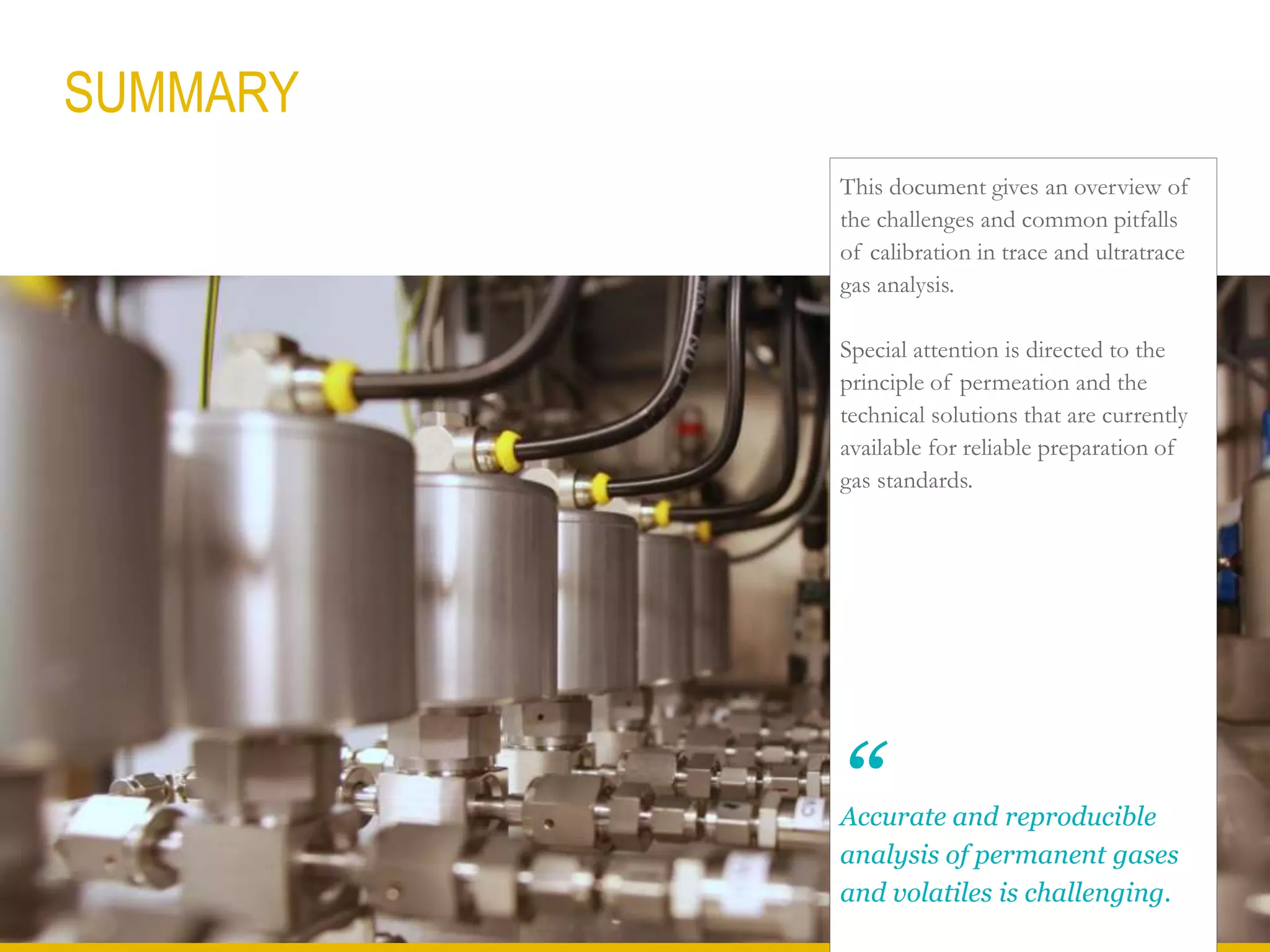 Calibration in Gas Analysis | PPTX