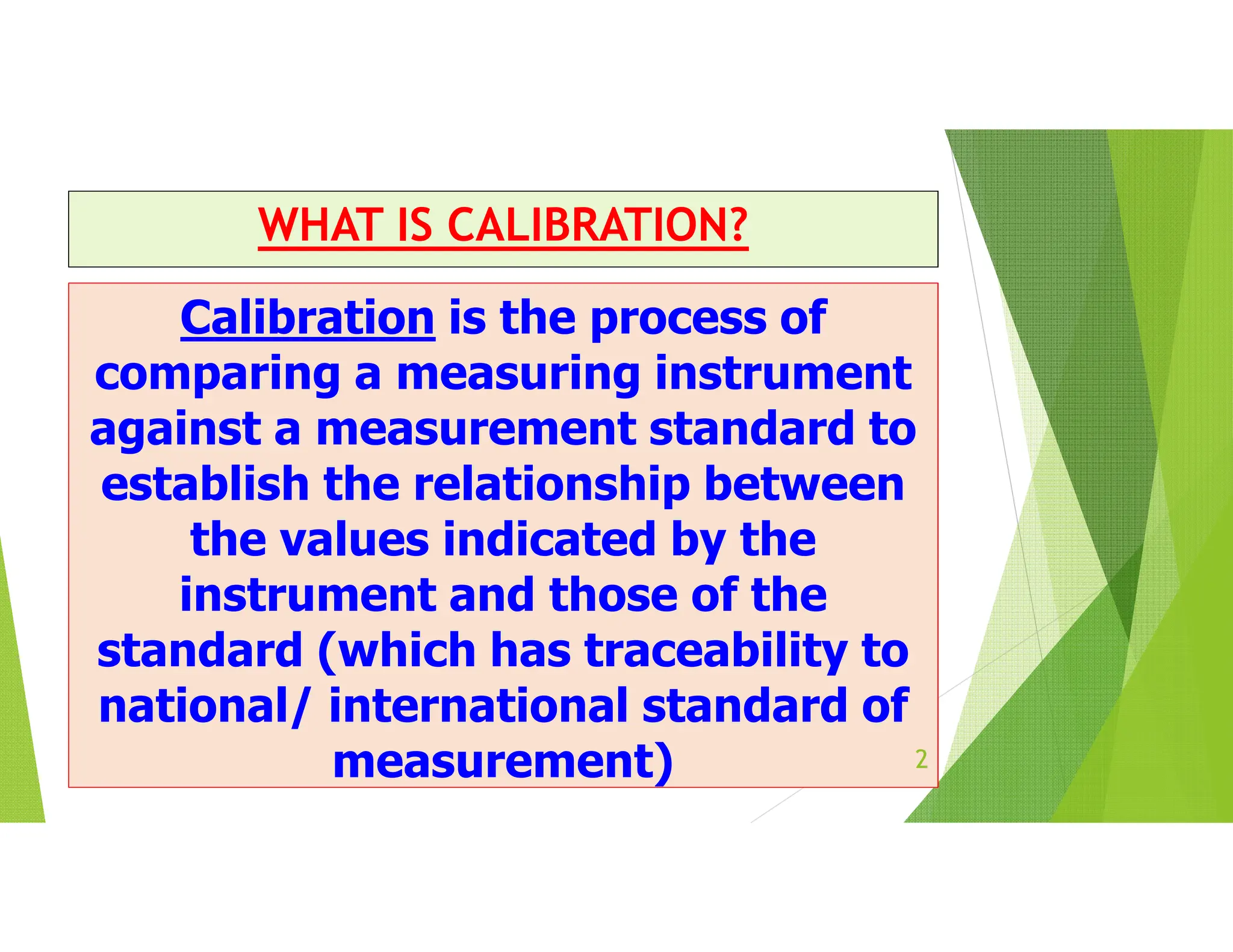 Calibration Intermediate Check of Measuring and Voulmetric Equipemnt ...