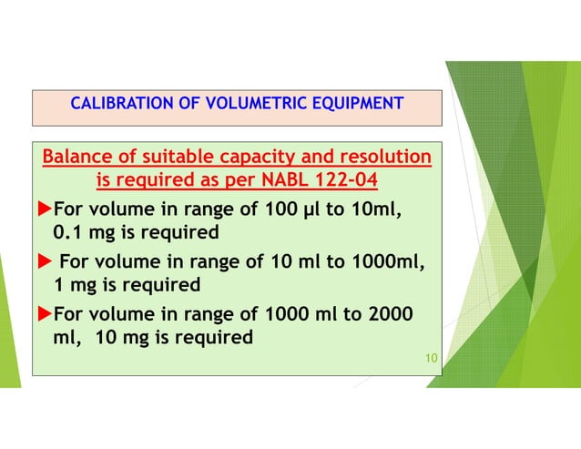 Calibration Intermediate Check of Measuring and Voulmetric Equipemnt ...