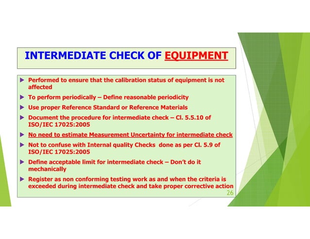 Calibration Intermediate Check of Measuring and Voulmetric Equipemnt, Mr. Subramanian, NABL ...