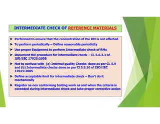 Calibration Intermediate Check of Measuring and Voulmetric Equipemnt ...