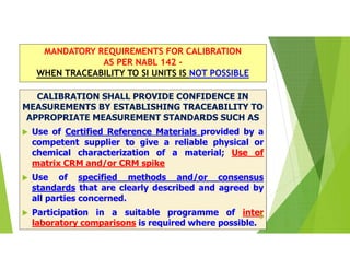 Calibration Intermediate Check of Measuring and Voulmetric Equipemnt ...