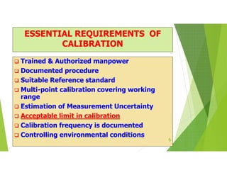 Calibration Intermediate Check of Measuring and Voulmetric Equipemnt ...