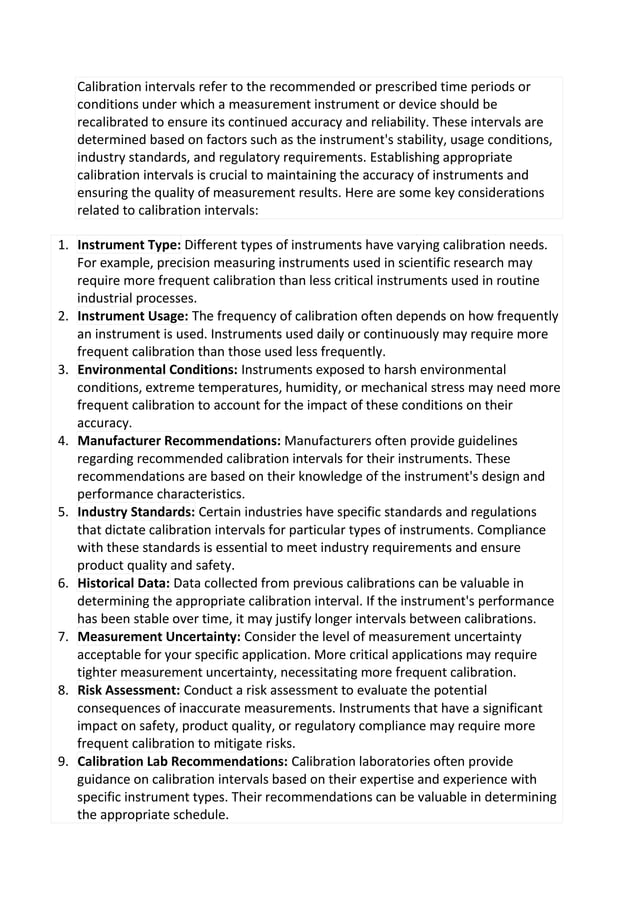 Calibration intervals.docx
