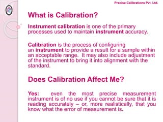 Precise Calibrations Pvt Ltd | PPT