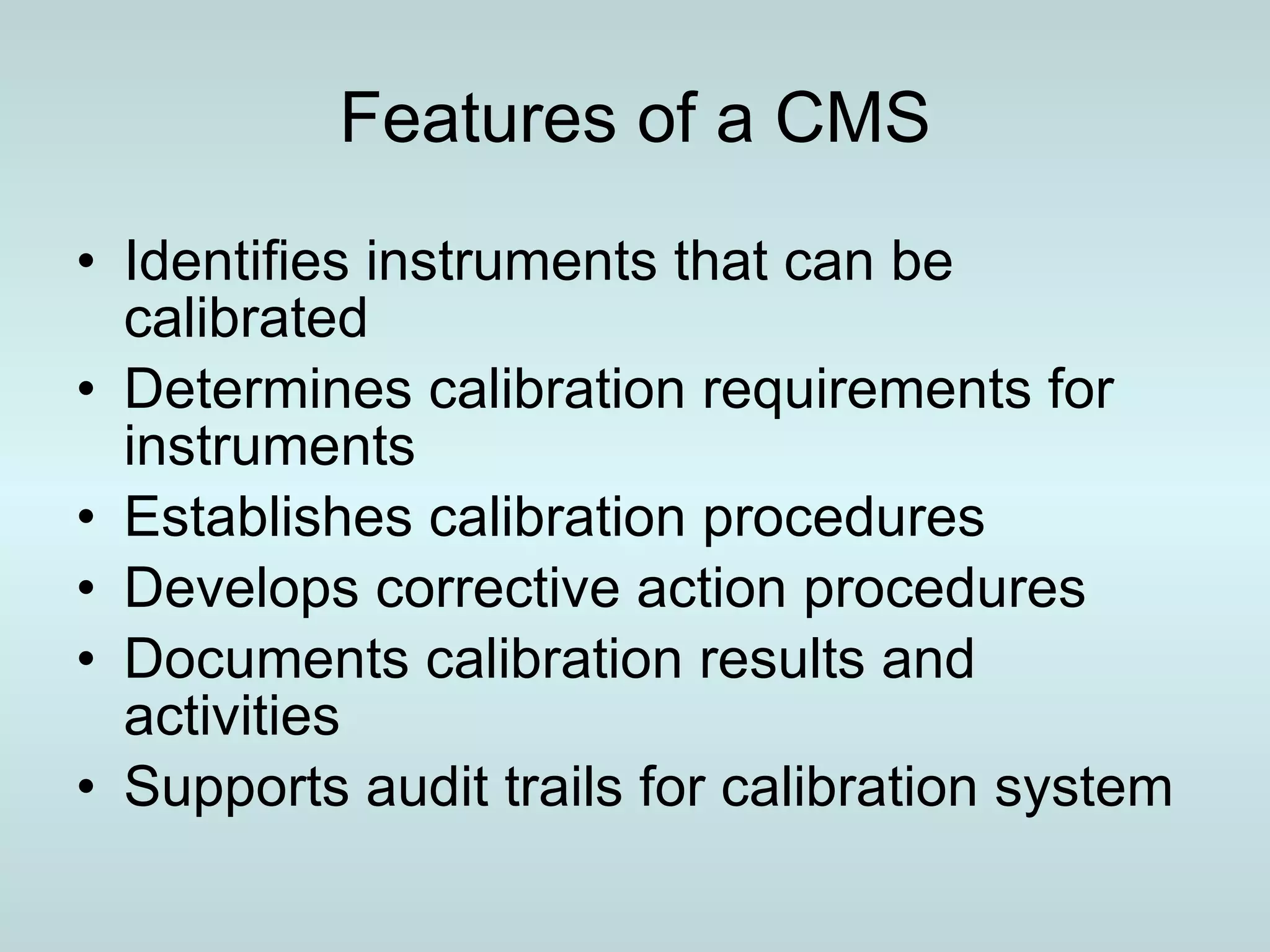 Calibration management system | PPT