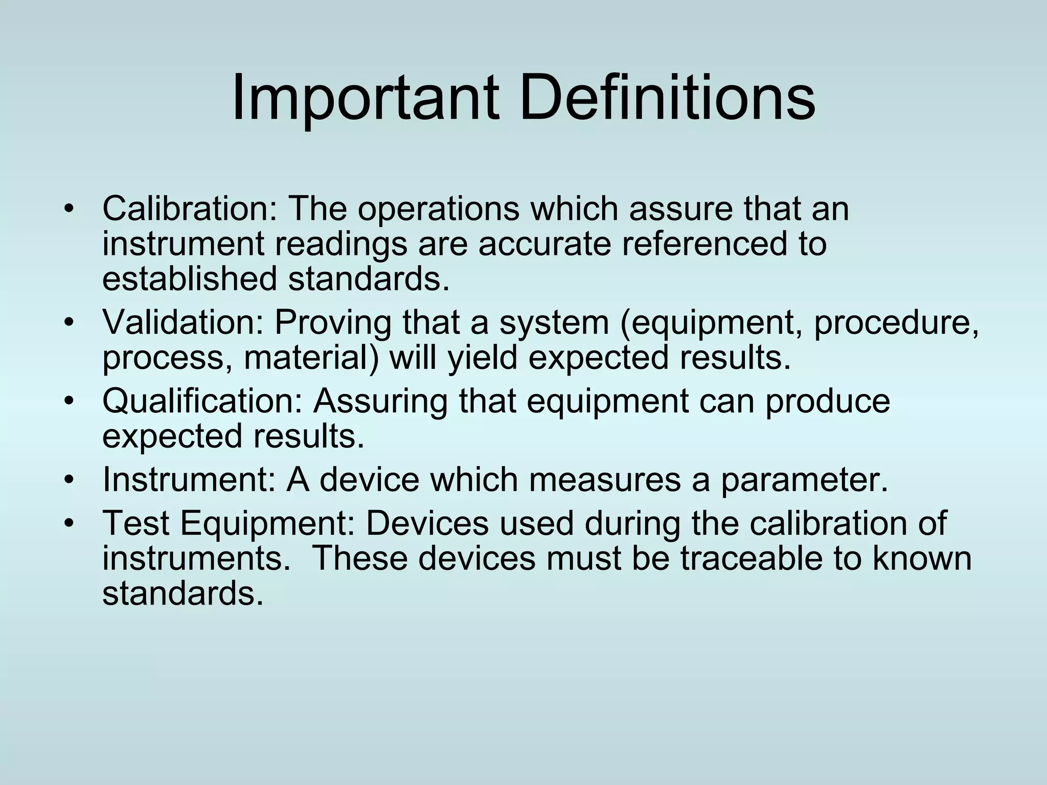 Calibration management system | PPT