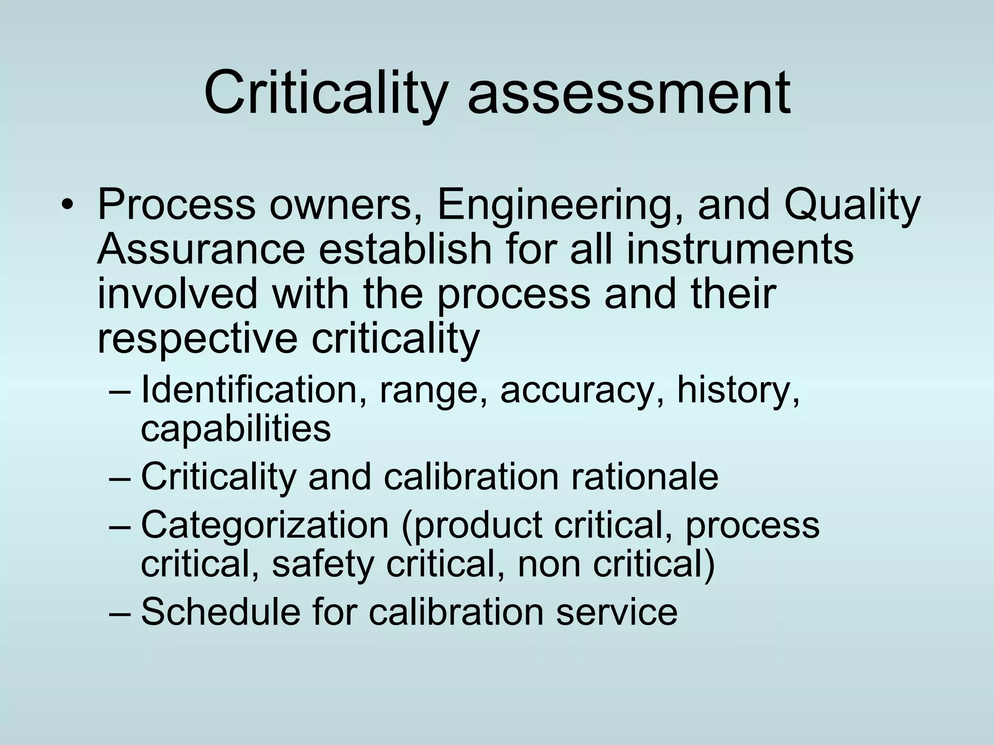 Calibration management system | PPT