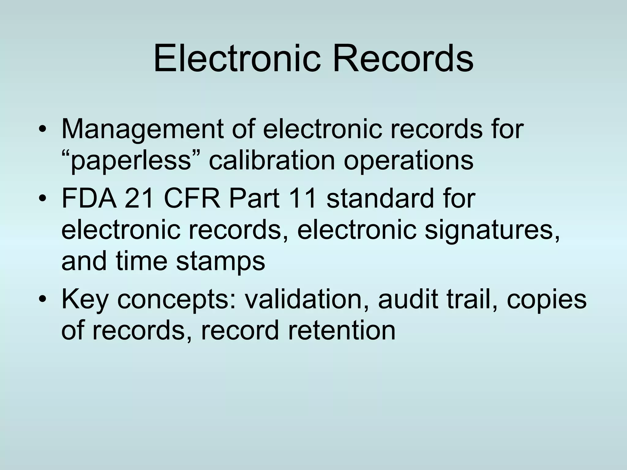 Calibration management system | PPT