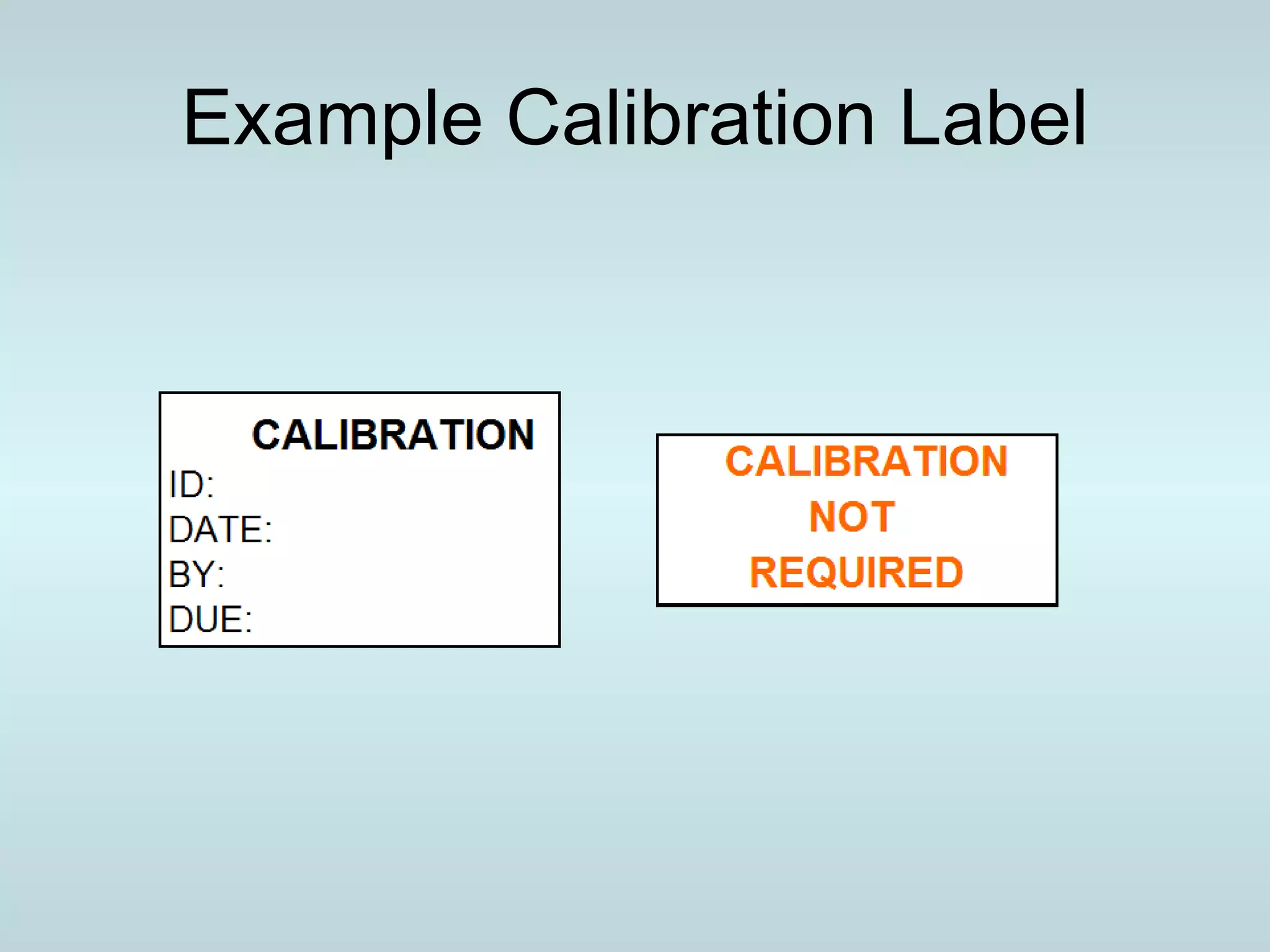 Calibration management system | PPT