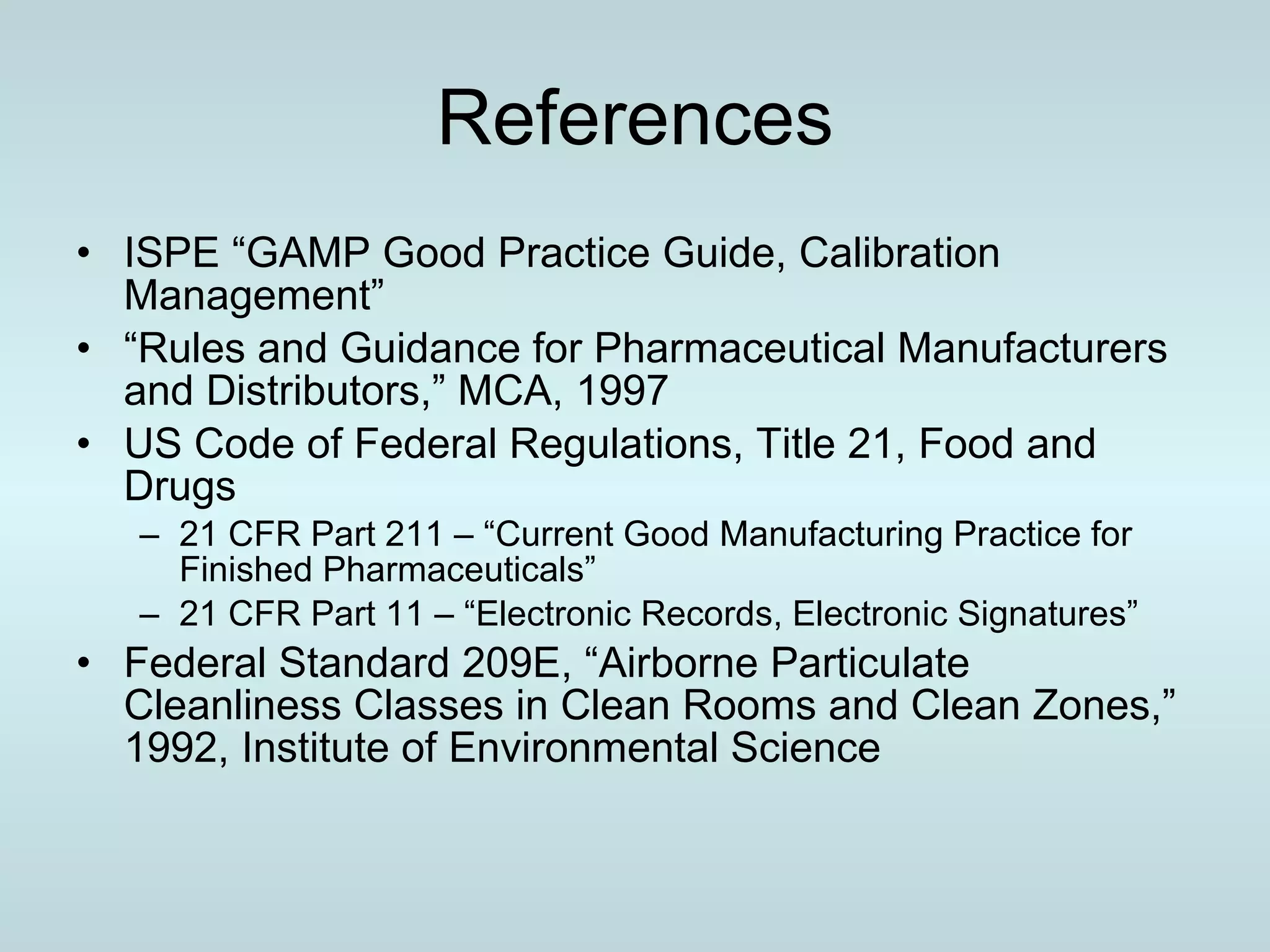 Calibration management system | PPT