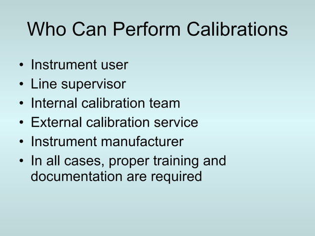Calibration management system | PPT