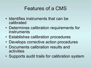 Calibration management system | PPT