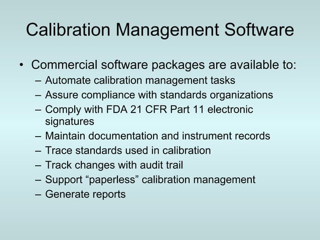 Calibration management system | PPT