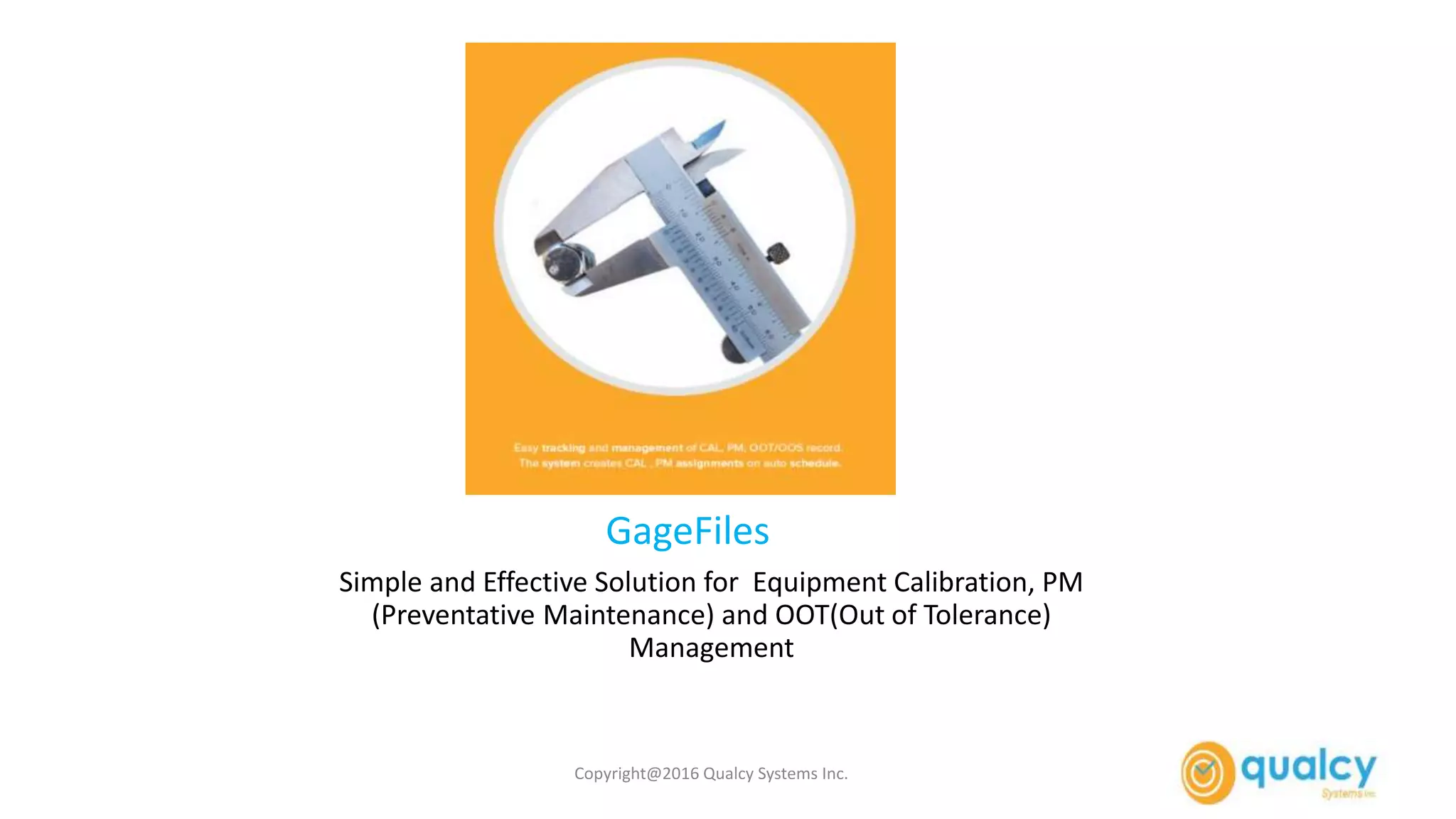 Web Based Calibration Management System | PPTX