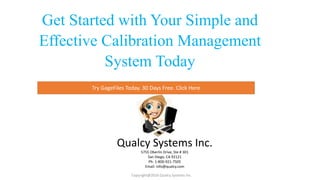 Web Based Calibration Management System | PPT