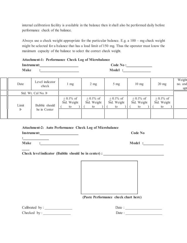 Calibration of analytical balance | DOCX