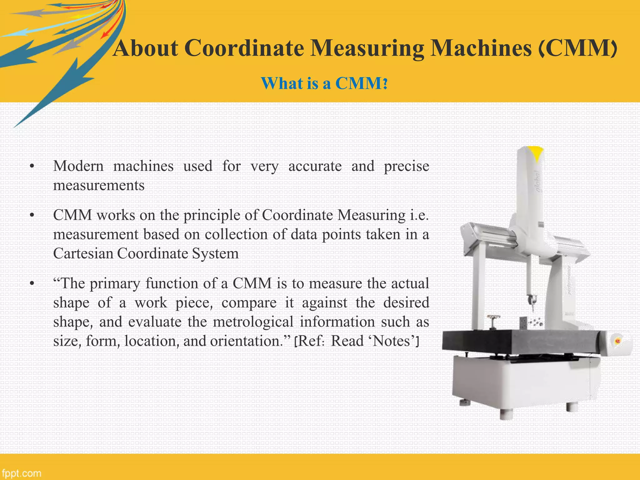 Calibration of Coordinate Measuring Machines (CMM) | PPTX
