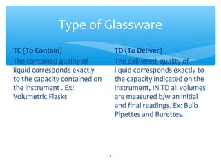 Calibrationofglassware2016 | PPT | Chemistry | Science