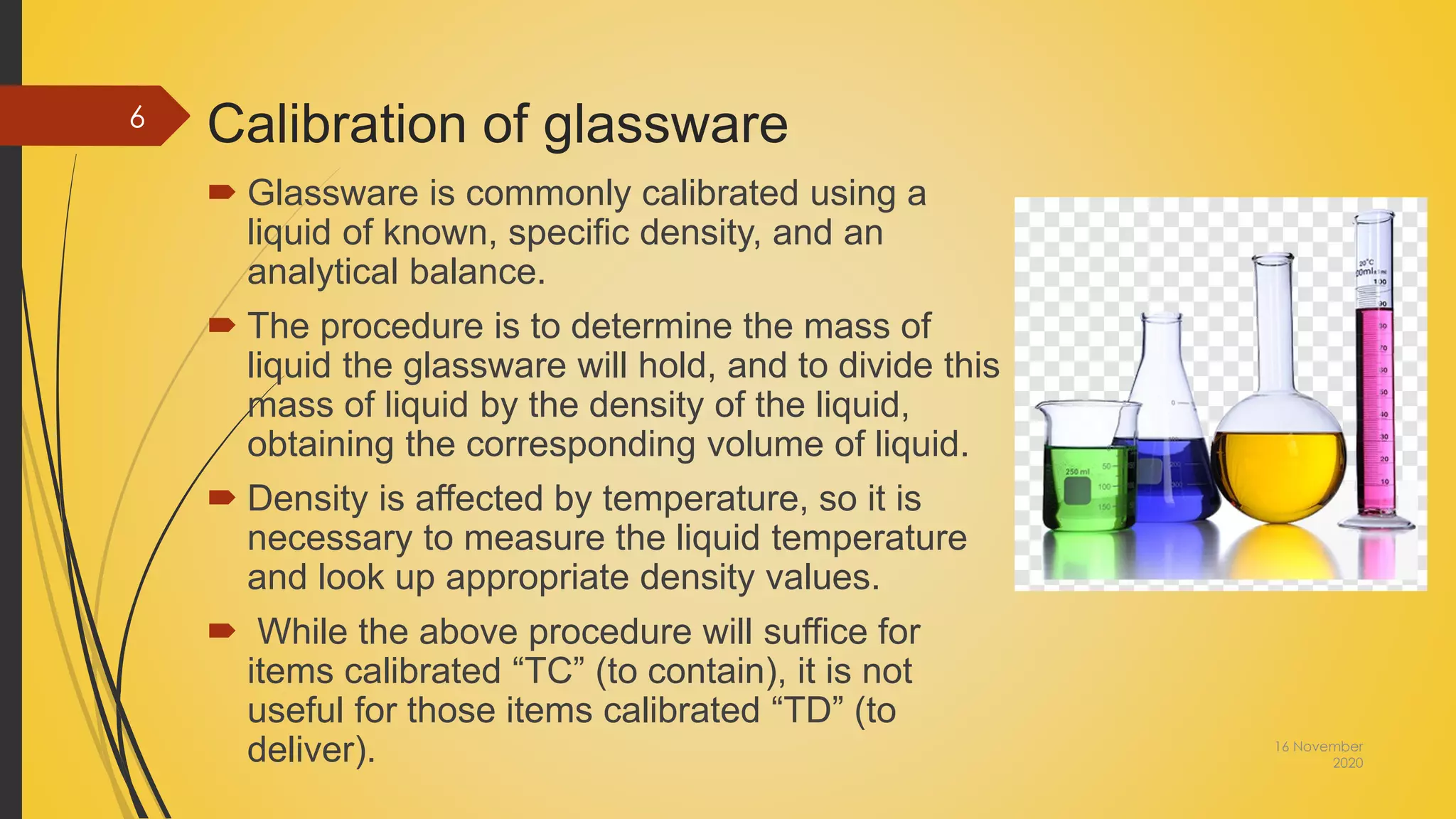 Calibration of glassware ppt | PDF