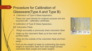 Calibration of glassware ppt | PDF