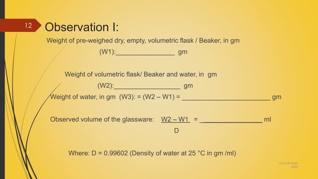 Calibration of glassware ppt | PDF