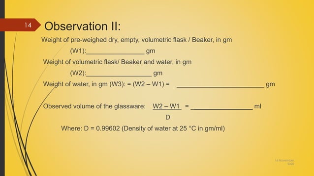 Calibration of glassware ppt | PDF
