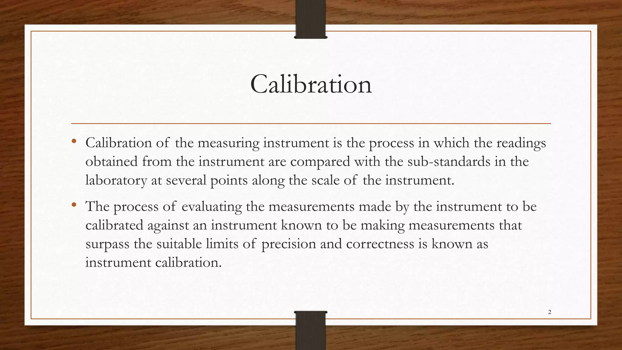 Calibration of Instruments | PPTX