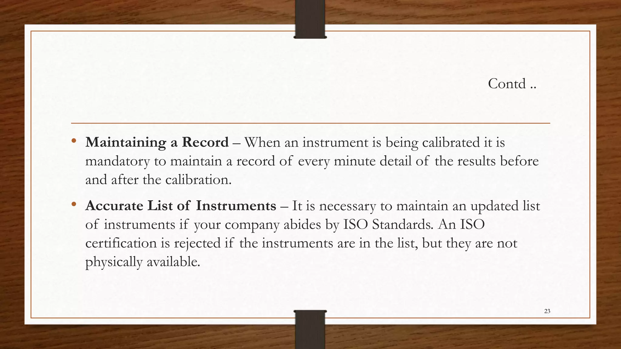 Calibration of Instruments | PPTX