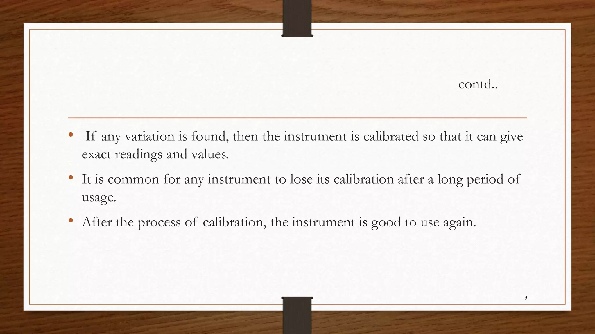 Calibration of Instruments | PPTX