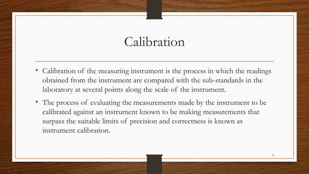 Calibration of Instruments | PPTX | Science