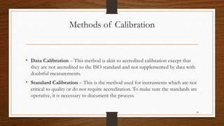 Calibration of Instruments | PPTX