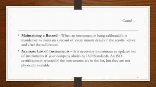 Calibration of Instruments | PPTX