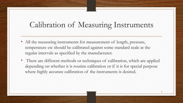 Calibration of Instruments | PPTX | Science