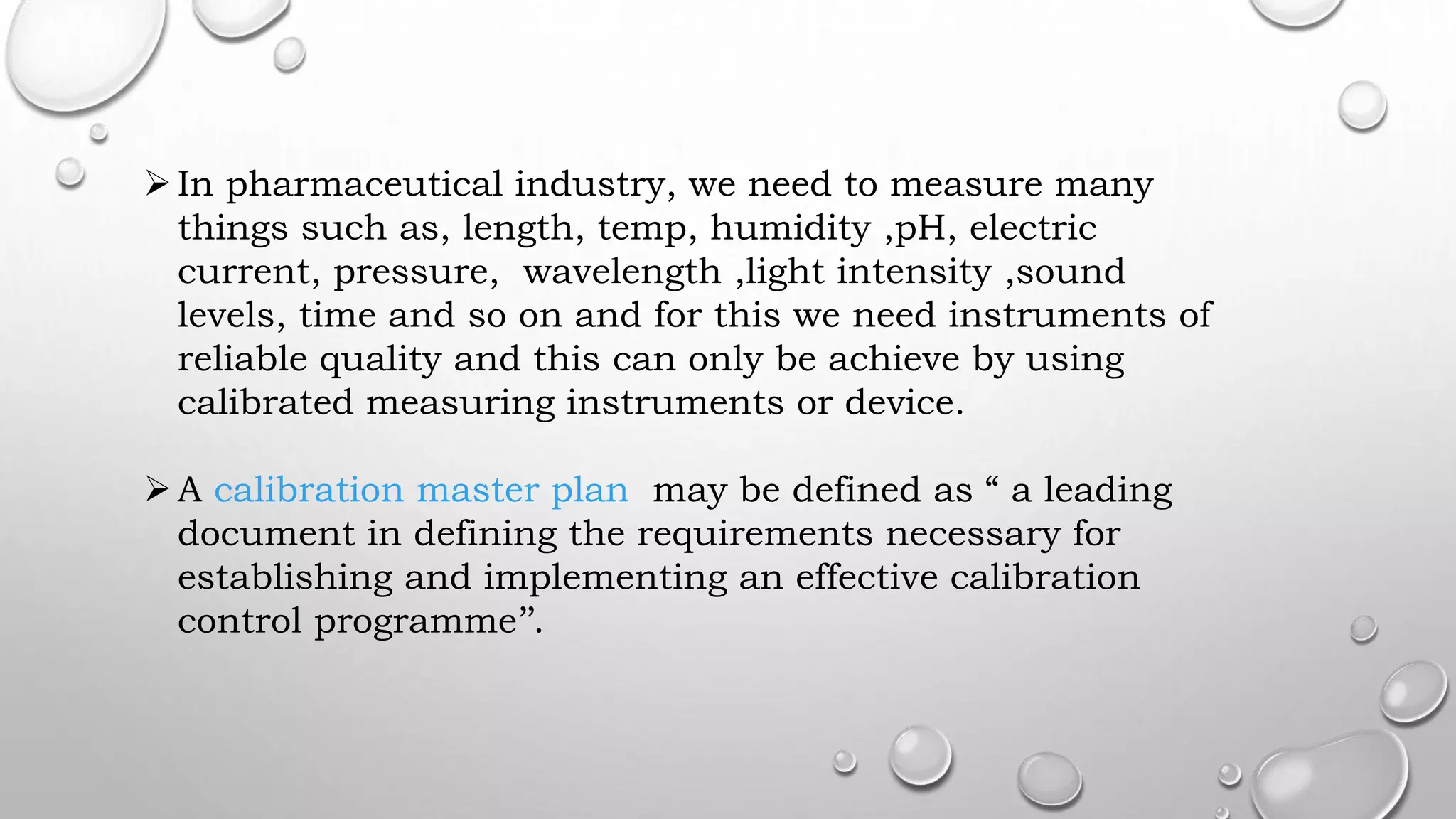 Calibration of master plan | PPTX