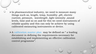 Calibration of master plan | PPTX