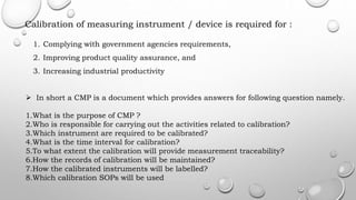 Calibration of master plan | PPTX