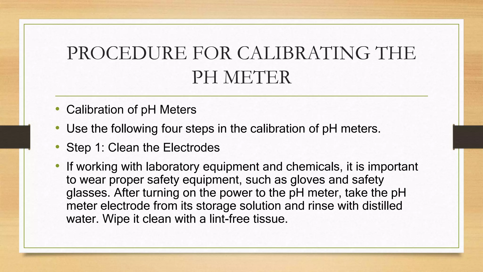 CALIBRATION OF pH METER | PPTX