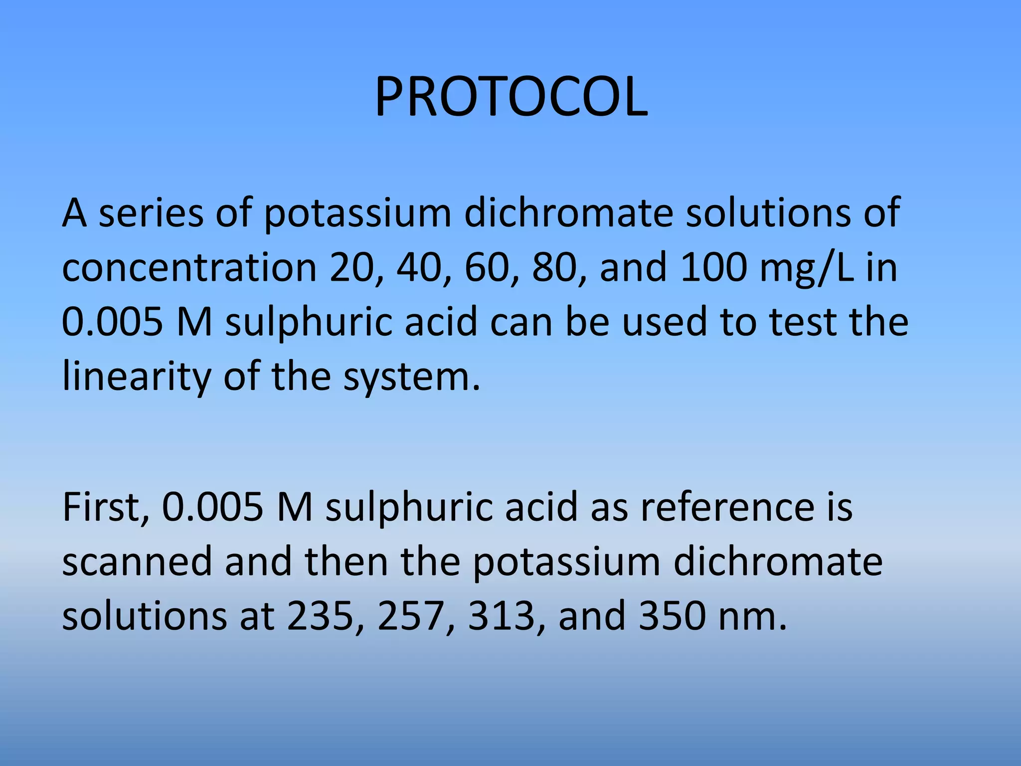Calibration of spectrophotometer | PPTX