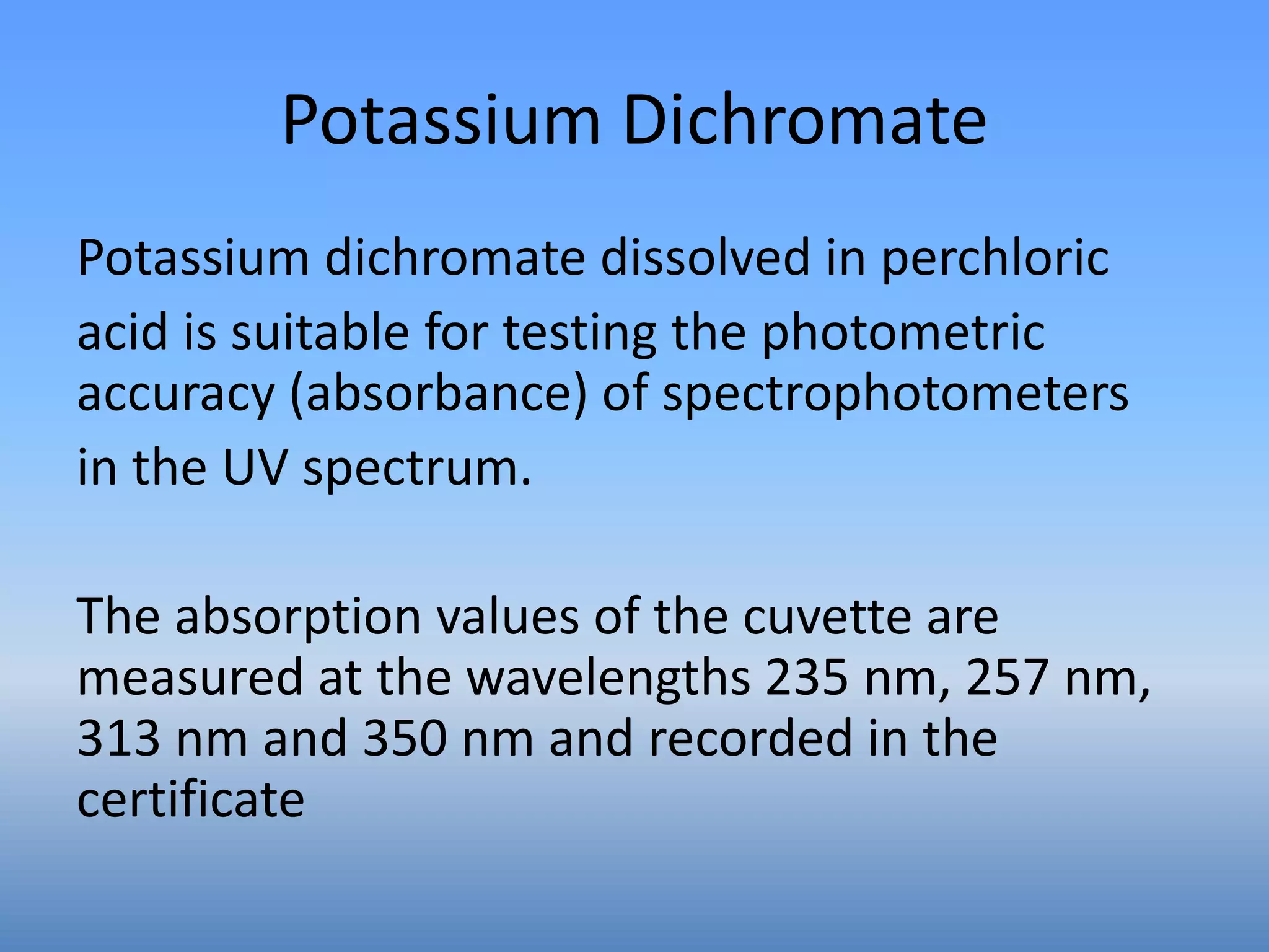 Calibration of spectrophotometer | PPTX