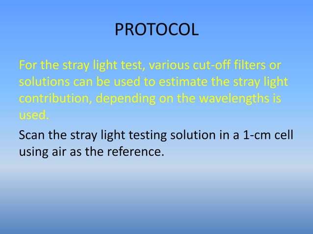 Calibration of spectrophotometer | PPTX