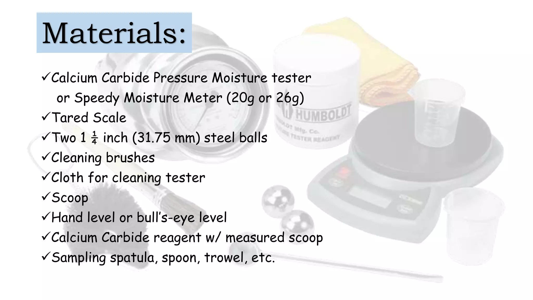 Calibration of speedy moisture meter | PPTX
