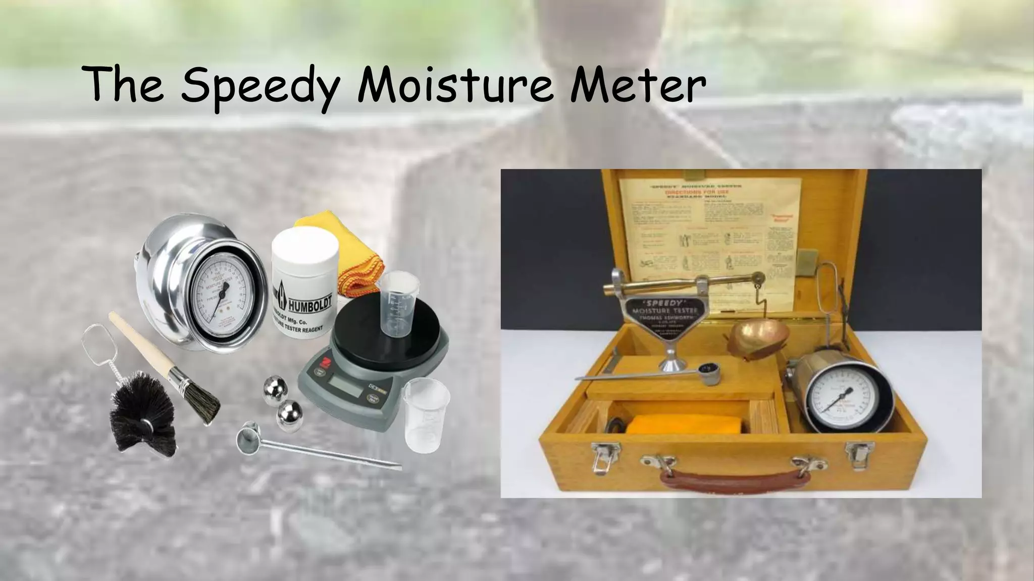 Calibration of speedy moisture meter | PPTX