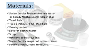 Calibration of speedy moisture meter | PPTX | Chemistry | Science
