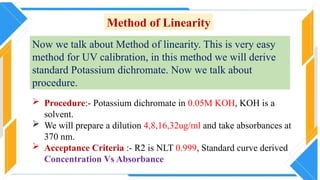 Calibration of UV Visible Spectrophotometer | PPTX